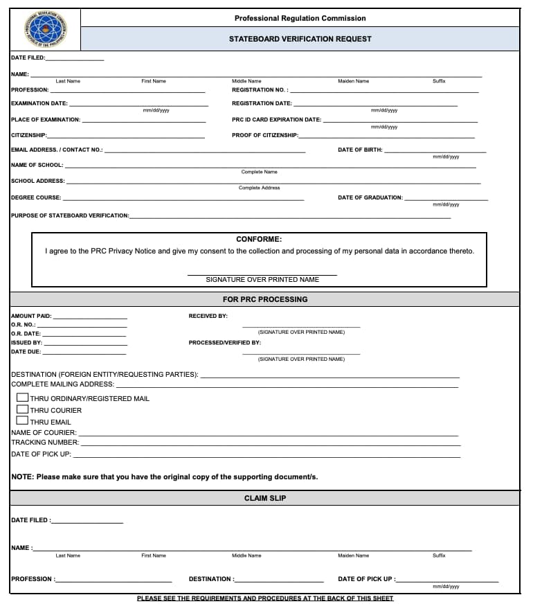 How To Secure PRC Stateboard Verification for Filipinos while in the ...